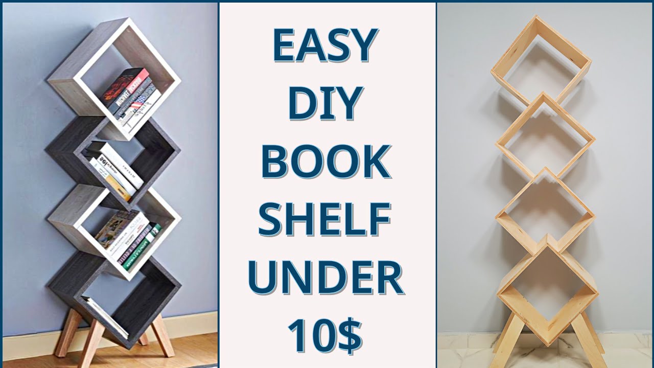 Easy DIY Bookshelf Design| DIY Wooden shelves Decoration Ideas - YouTube