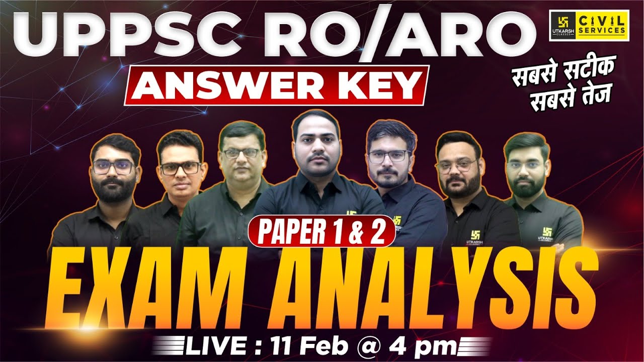 UPPSC RO/ARO 2024 | RO/ARO 2024 Paper Analysis | UPPSC RO/ARO Answer ...