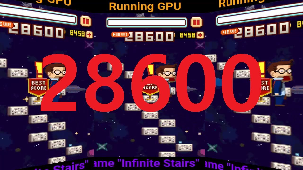 Infinite Stairs 28600 Score Best!! Mobile game play (World Record#2 ...