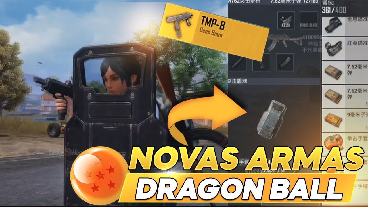 DRAGON BALL CHEGANDO l NEW GUN, RIOT SHIELD E NOVO TEMA DE BOXE NO PUBG ...