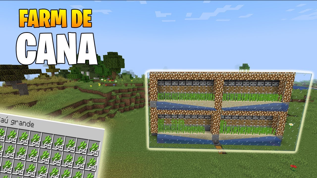 Como Fazer Farm De Cana 100 Automatica No Minecraft Sobrevivencia 1 19