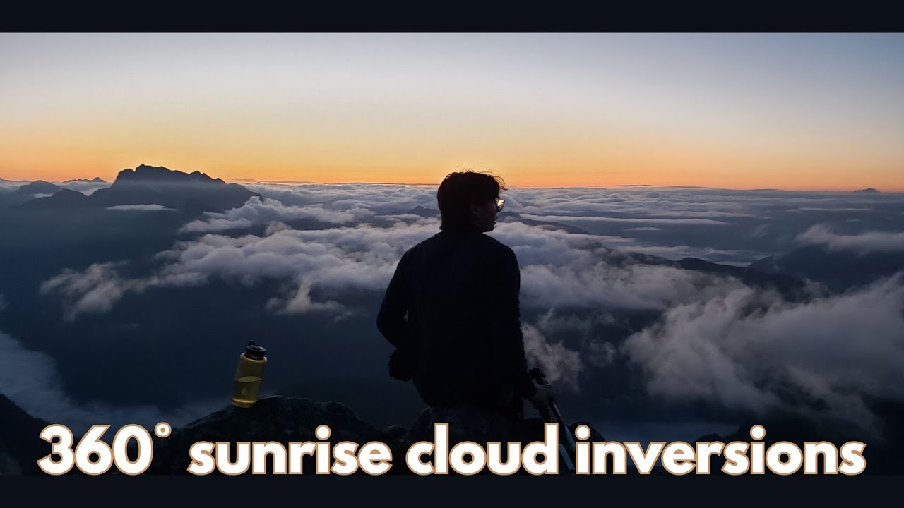360° sunrise cloud inversions - YouTube