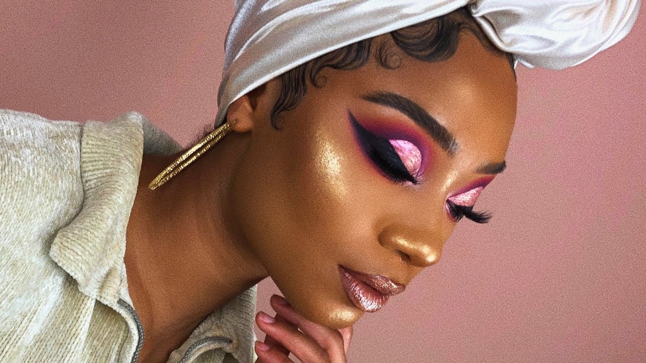 Rose Gold Cut Crease & Angel Wing Liner | MakeupTiffanyJ - YouTube