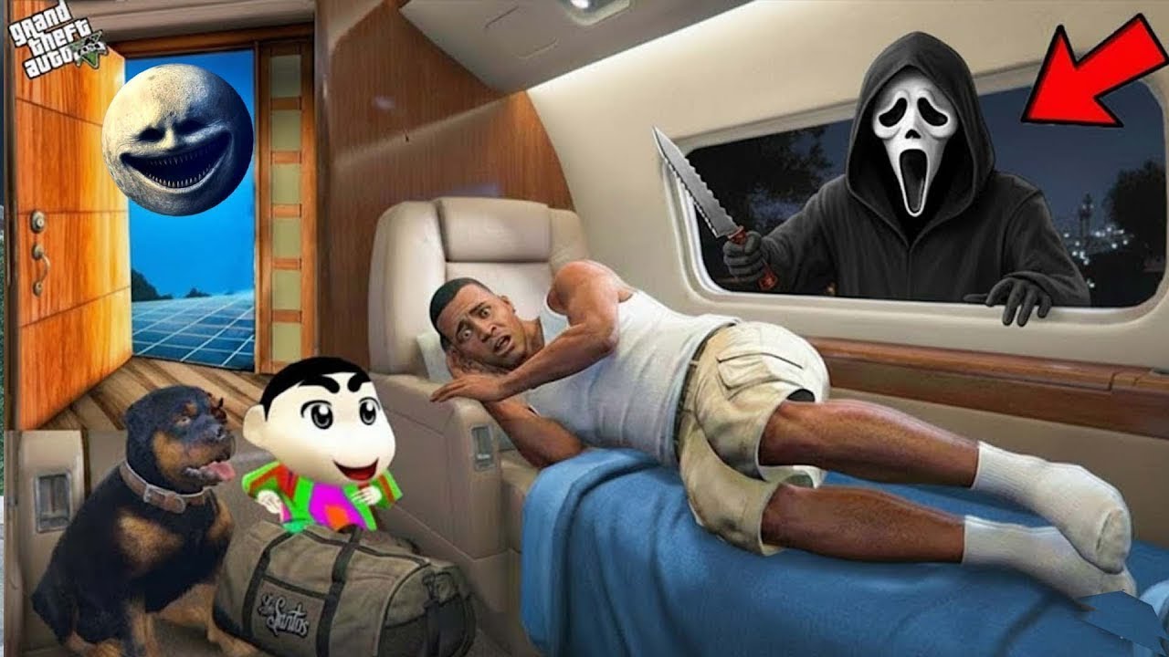 Franklin And Shinchain Found Ghost Scream In A Scary Night In Gta 5 ...