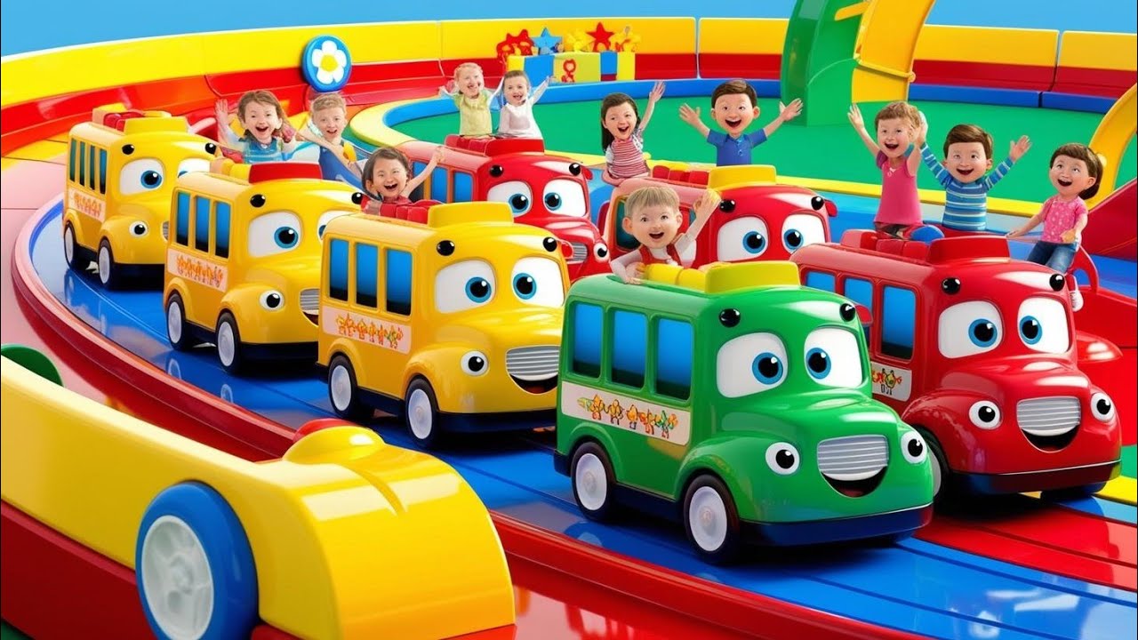 Wheels on the bus with kids|cartoon - YouTube