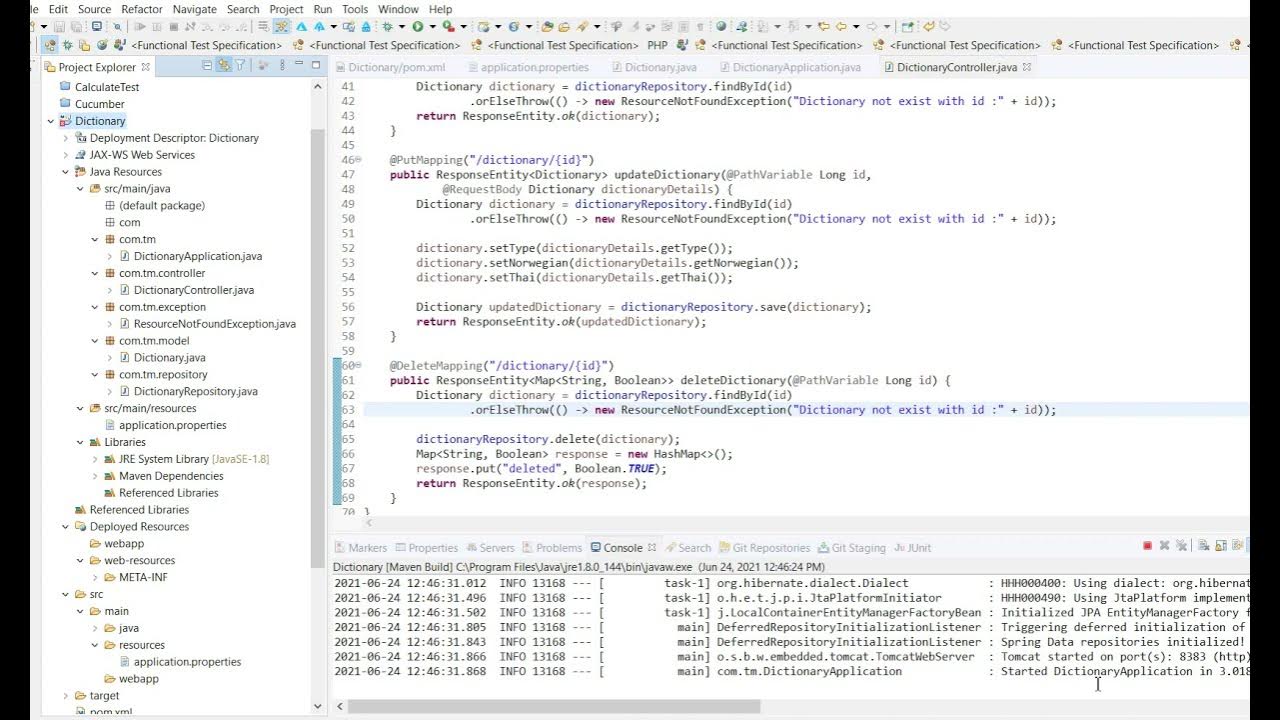 Dictionary Web Application: Fullstack Java, React - YouTube