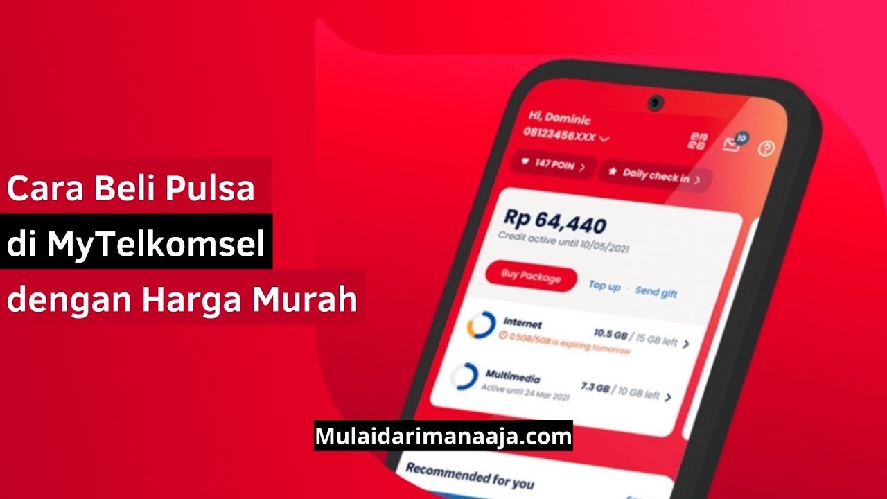 Cara Membeli Pulsa di MyTelkomsel dengan Harga Murah - YouTube