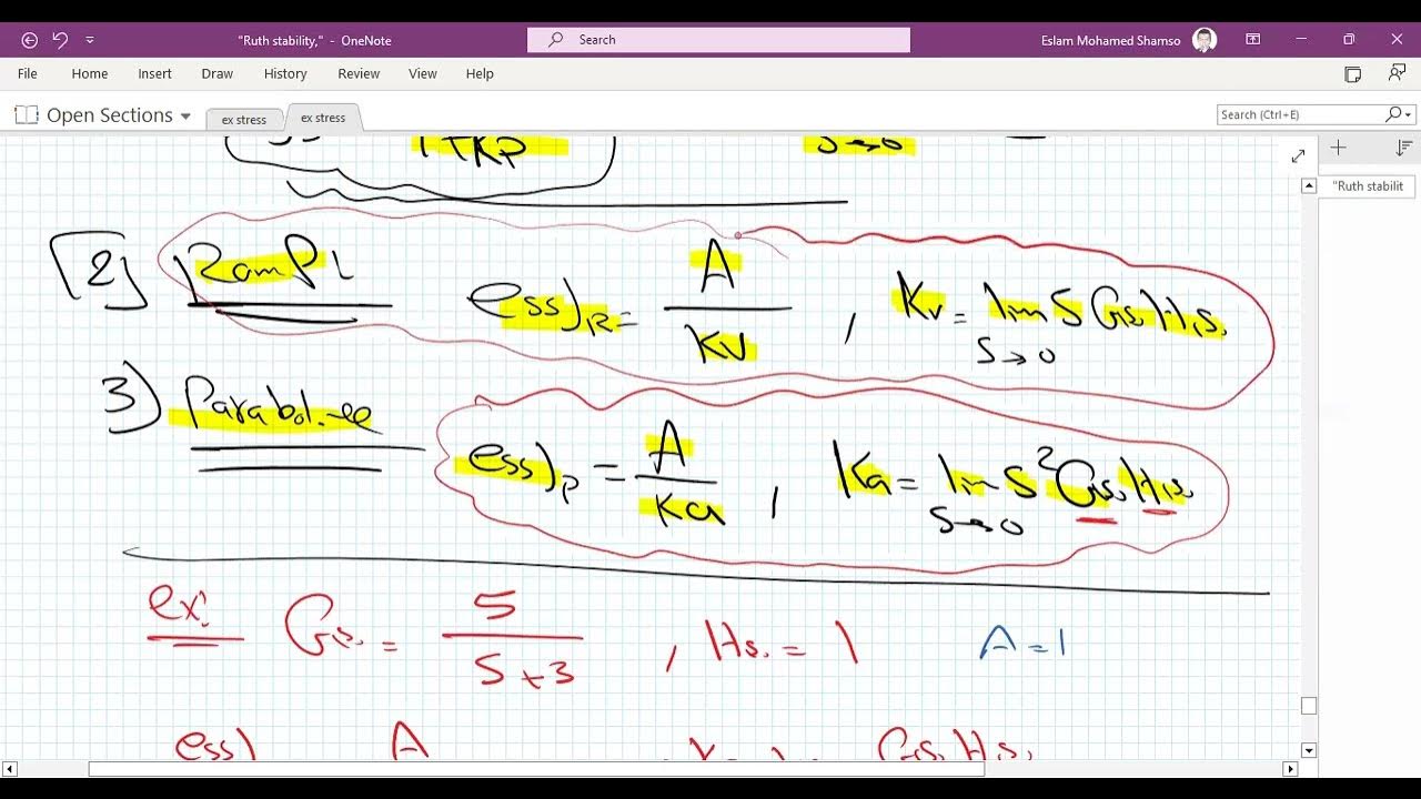 System Dynamics Tutorial- Time domain-steady state error-تمارين علي مادة الانظمة الميكانيكية ...