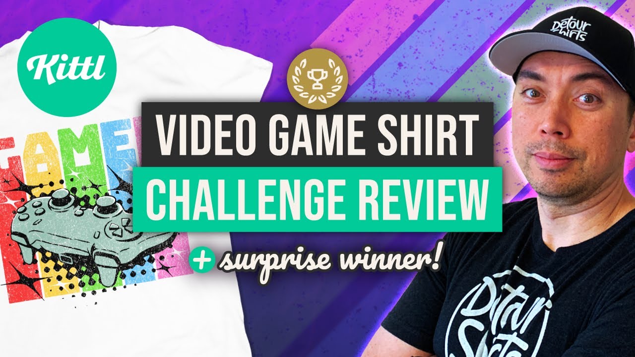 Kittl Video Game Shirt Challenge Review With Detour Shirts! - YouTube