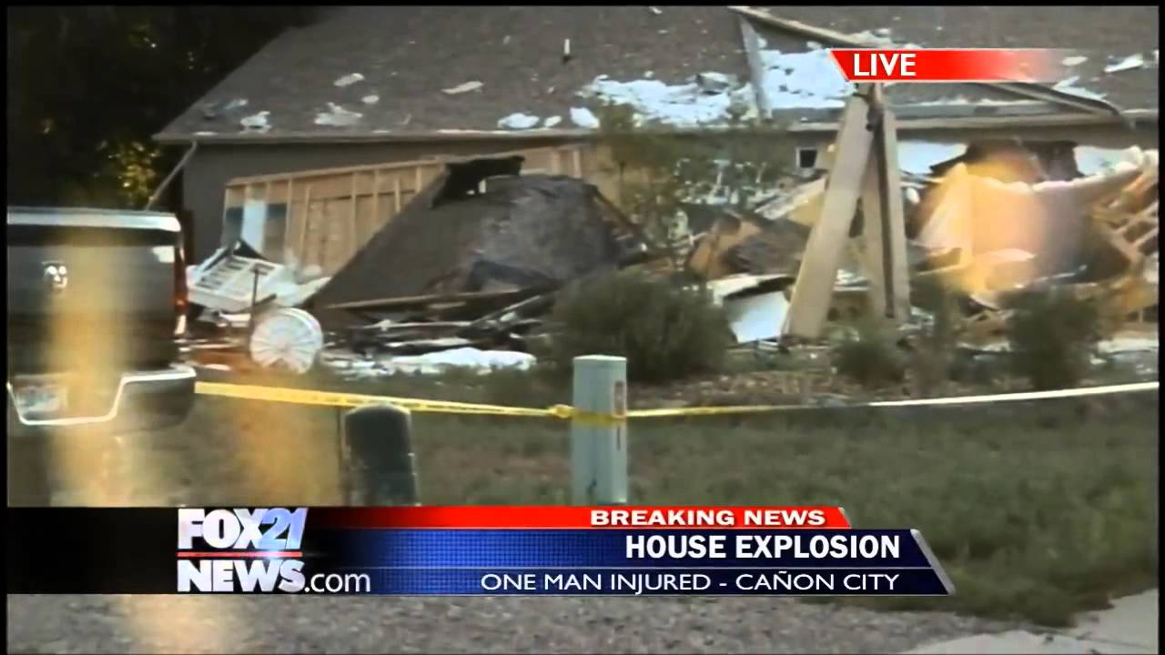 House explodes in Cañon City; one man injured - YouTube