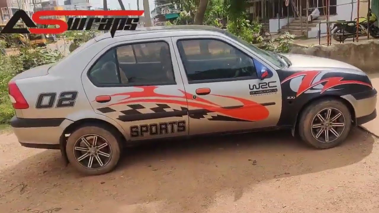 Ford ikon body stickers - YouTube