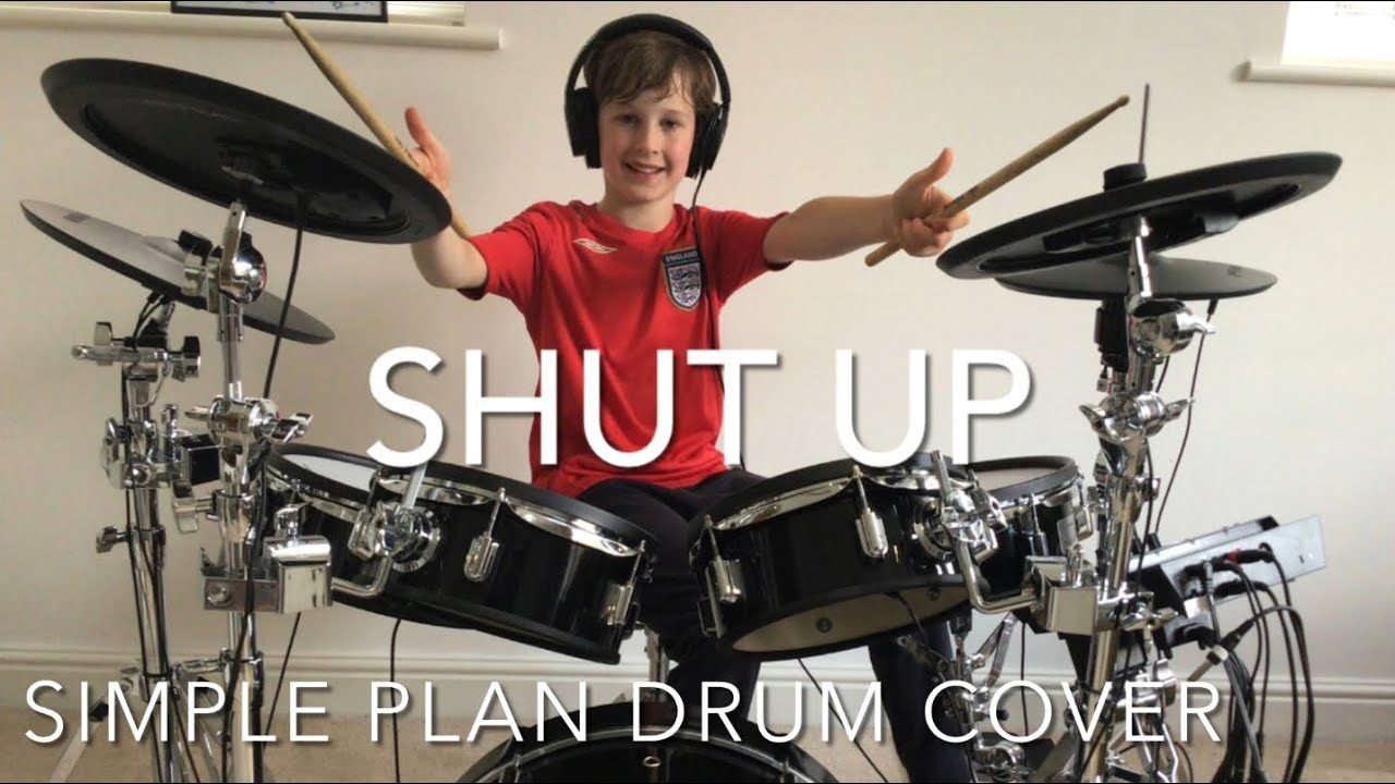 Shut Up by Simple Plan drum cover - Age 9 - YouTube