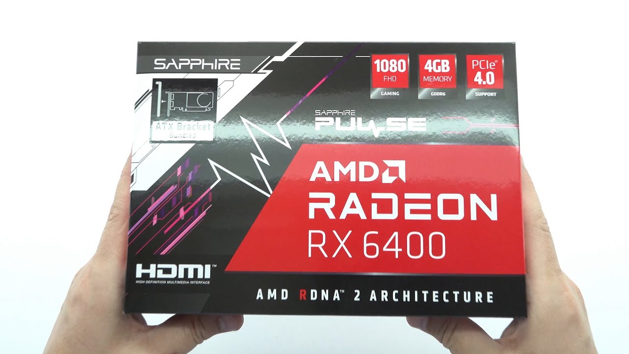 Sapphire AMD Radeon RX 6400 GAMING 4GB GDDR6 Unboxing 4K - YouTube