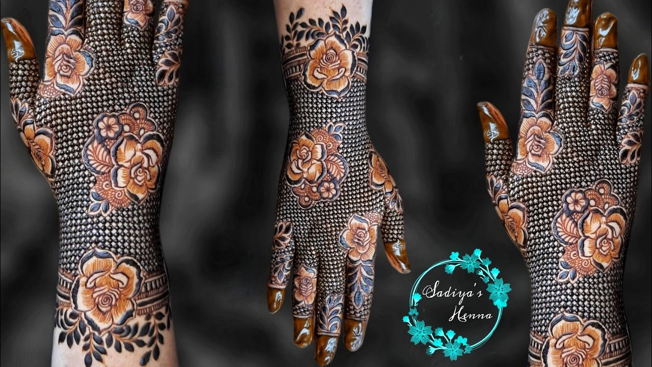Simple And Easy Mehndi Designs | Checks Mehndi Designs |Rose mehndi ...