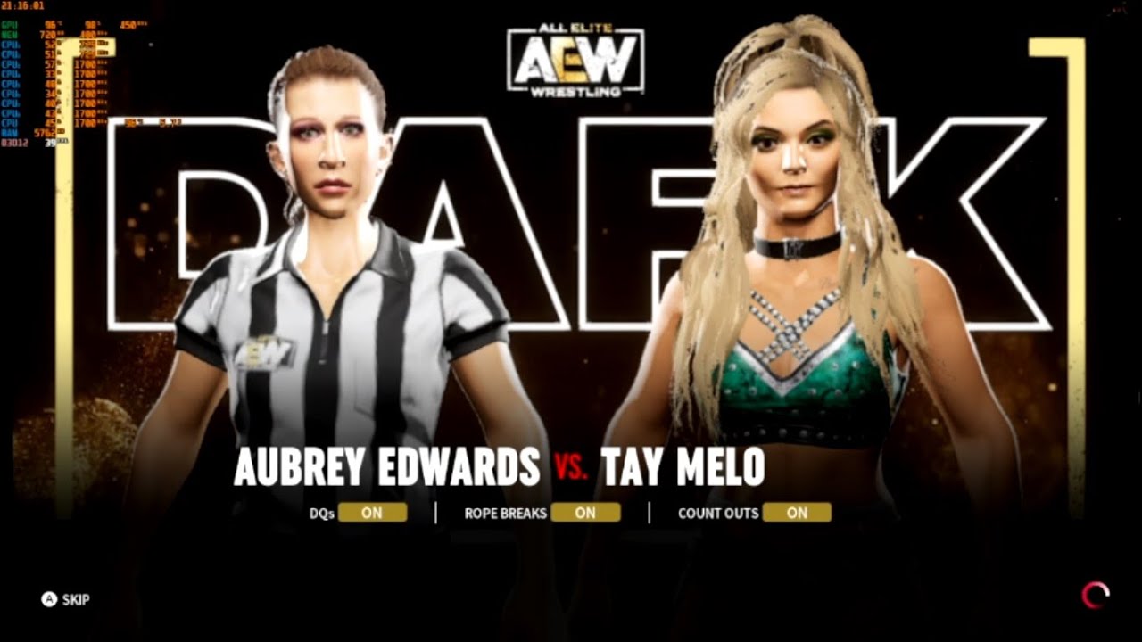 AEW Fight Forever 1.01 PC Mods Aubrey Edwards vs Tay Melo - YouTube