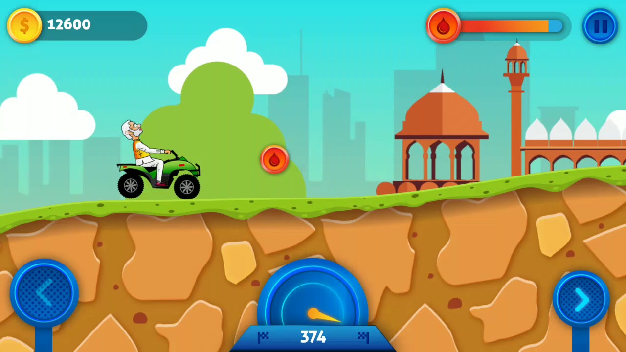 modi hill climb racing - modi riding quad bike - YouTube