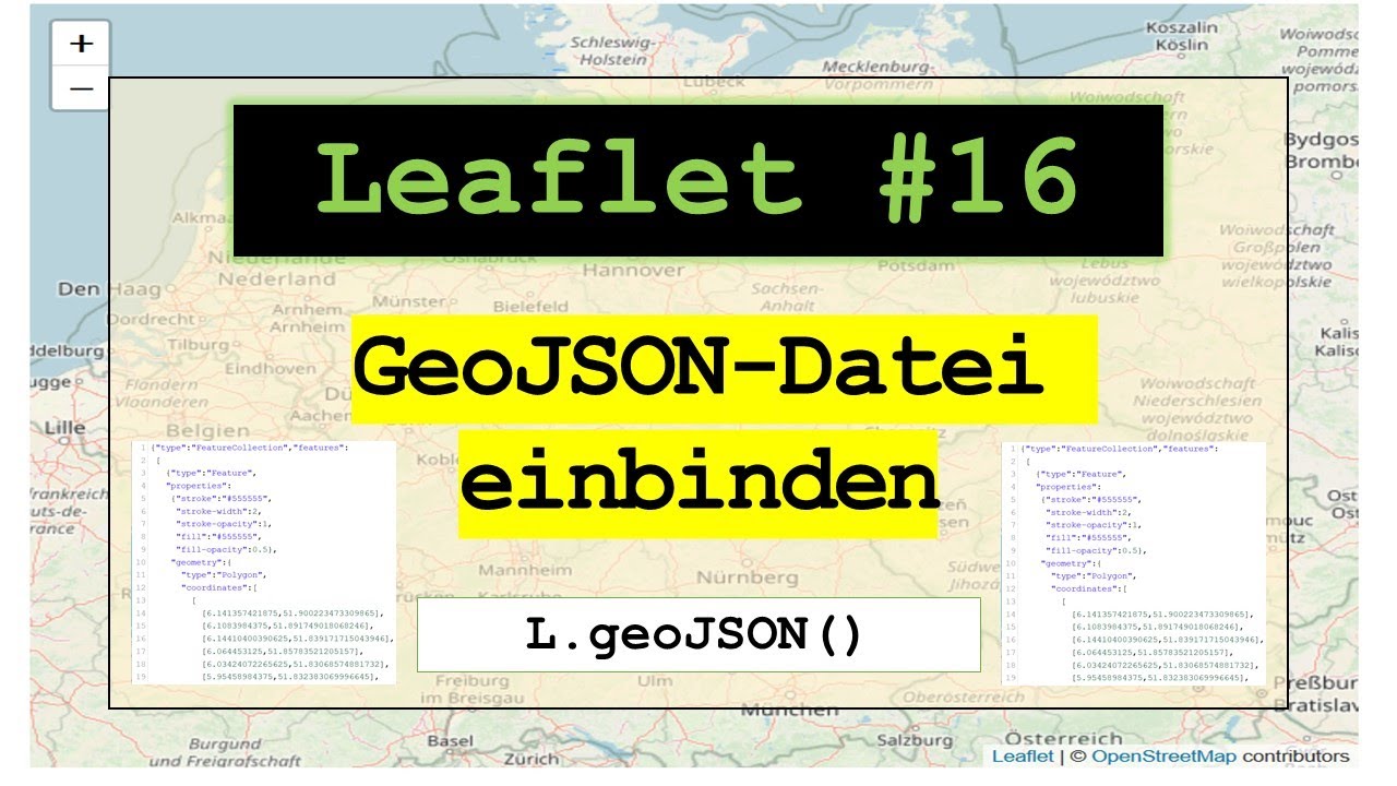 Leaflet Tutorial 16 Geojson Datei Einbinden Lgeojson Deutsch Youtube