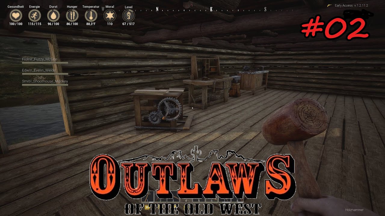 OUTLAWS OF THE OLD WEST 🐴 #02 -- Butze bauen und Werkbänke anschauen ...