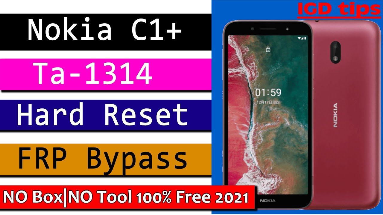 Nokia C1 Plus Hard Reset | Nokia c1 plus pattern unlock | nokia ta 1314 ...