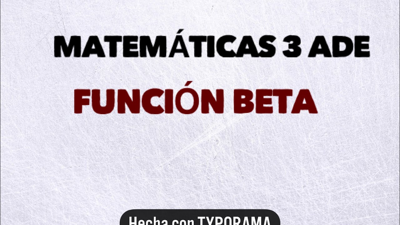 Integral función Beta 1 - YouTube