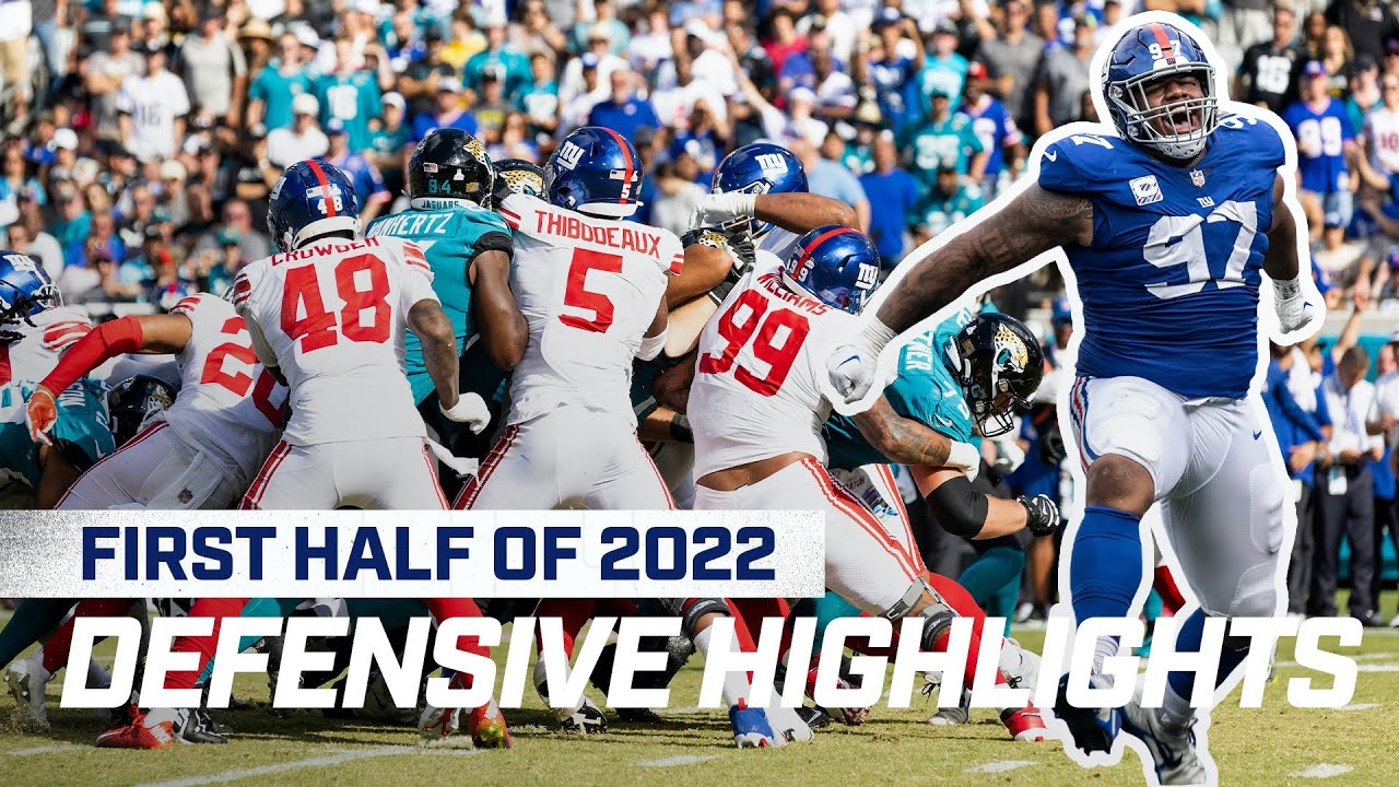 Giants Defense BEST PLAYS First Half of 2022 Season | New York Giants ...