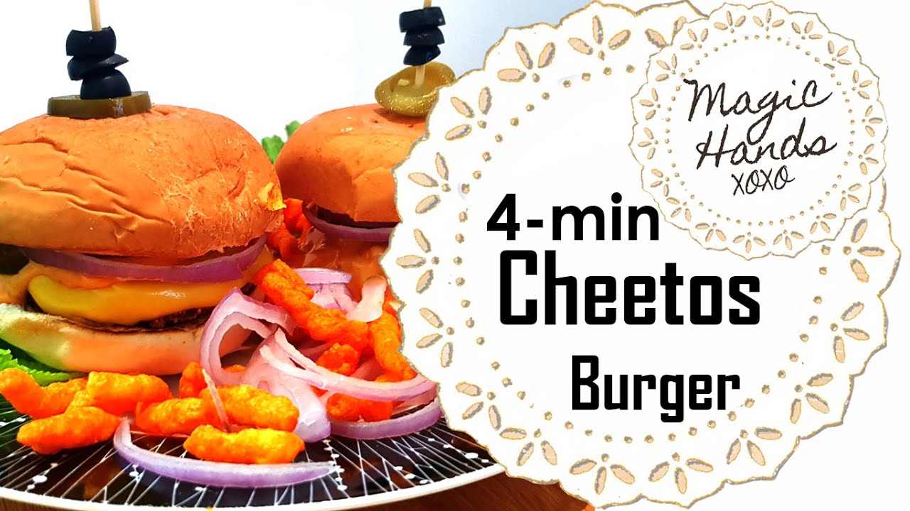 Spicy Cheetos Burger Recipe by Magichandsxoxo - YouTube
