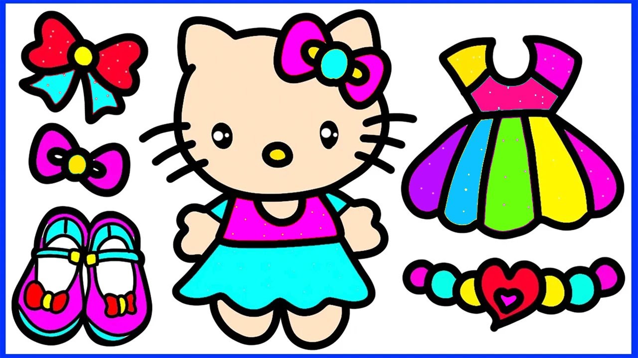 How to draw Hello Kitty dress,shoe , ornaments easy and step by step ...