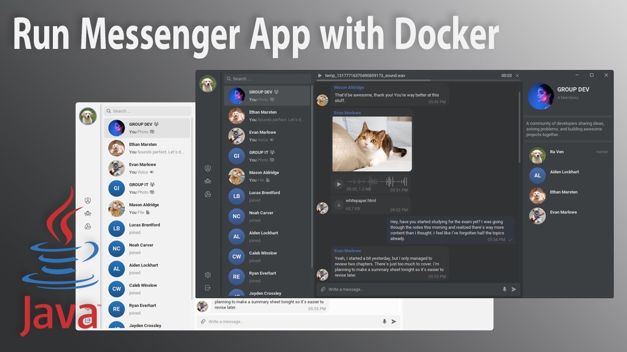 How to Run My Java Messenger App with Docker - YouTube