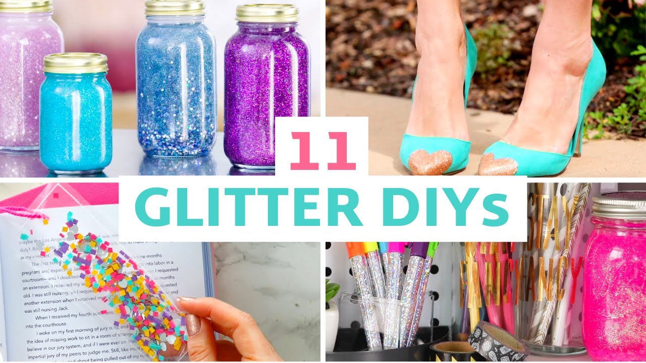 11 Sparkly Glitter DIYs to Try - YouTube