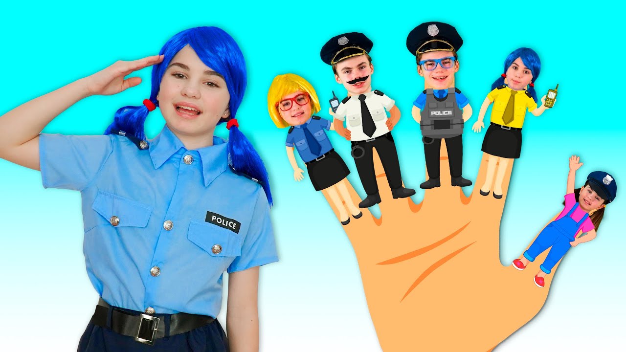 Finger ( Police Family ) + More Nursery Rhymes | Funny Kids Songs - YouTube