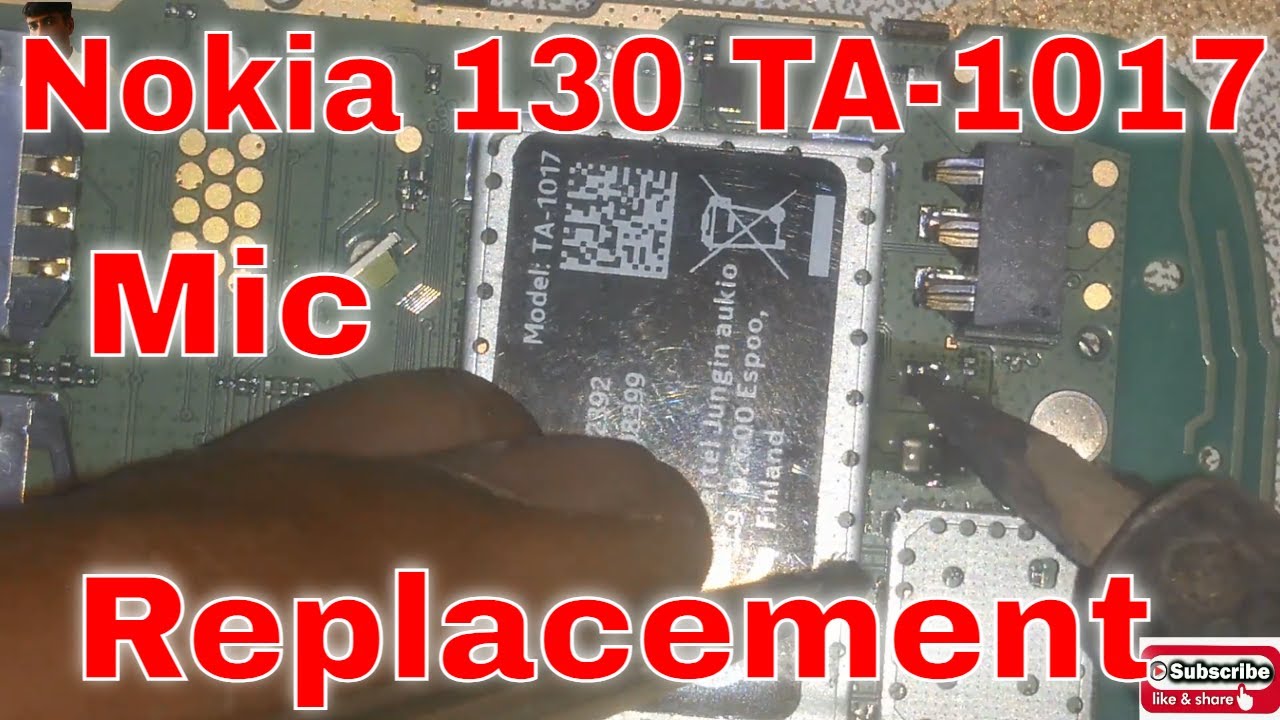 Nokia 130 TA 1017 mic not working Solution Nokia 130 mic jumper ...