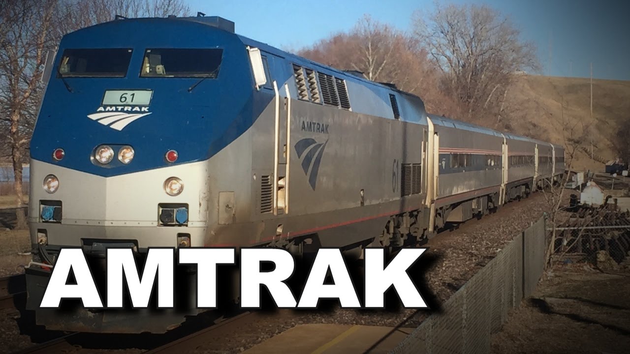 Amtrak Genesis unit chugs out of the station with a train! - YouTube