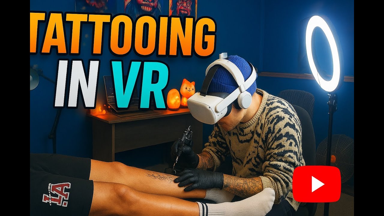 Worlds First VR tattoo with Quest 3 Pass Through - YouTube