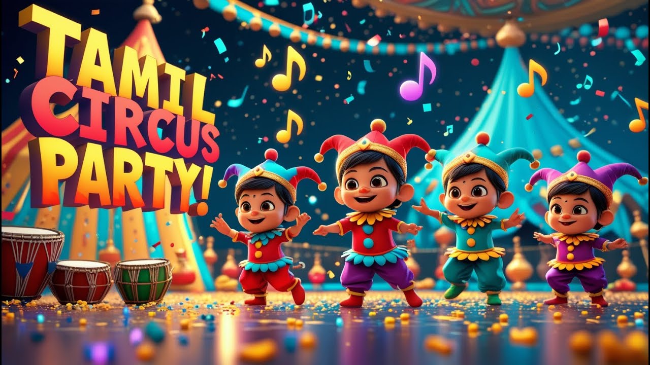 Tamil Circus Party! 🎪 Exciting Kids Tamil Song with Music & Fun - YouTube