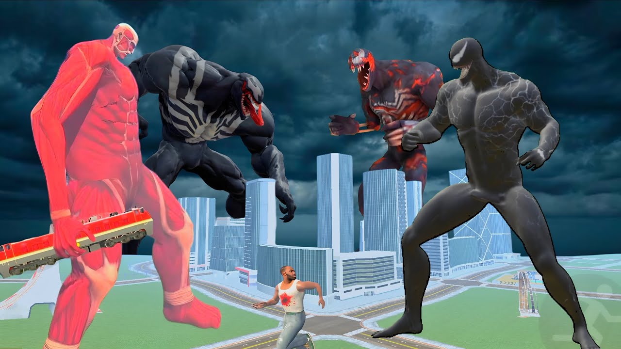 Franklin Become titan and Spider Venom and fight with Venom and Zombie ...