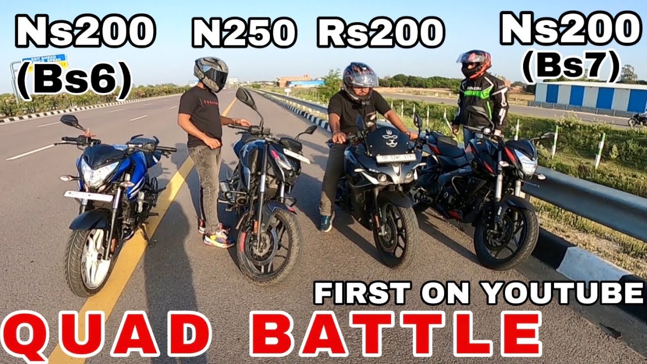 Bajaj Ns200 (Bs7) vs Bajaj Rs200 vs bajaj N250 vs Bajaj Ns200 (Bs6 ...
