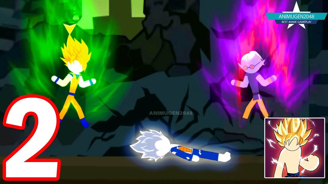 🤡 Stickman Combat Super Dragon Ball Hero Playthrough Part 2 Game ...