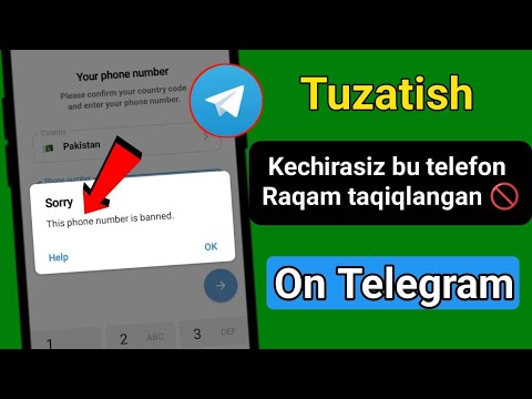 Tuzatish - Telegramda bu telefon raqami taqiqlangan! || Telegram akkauntini qanday o'chirish mumkin