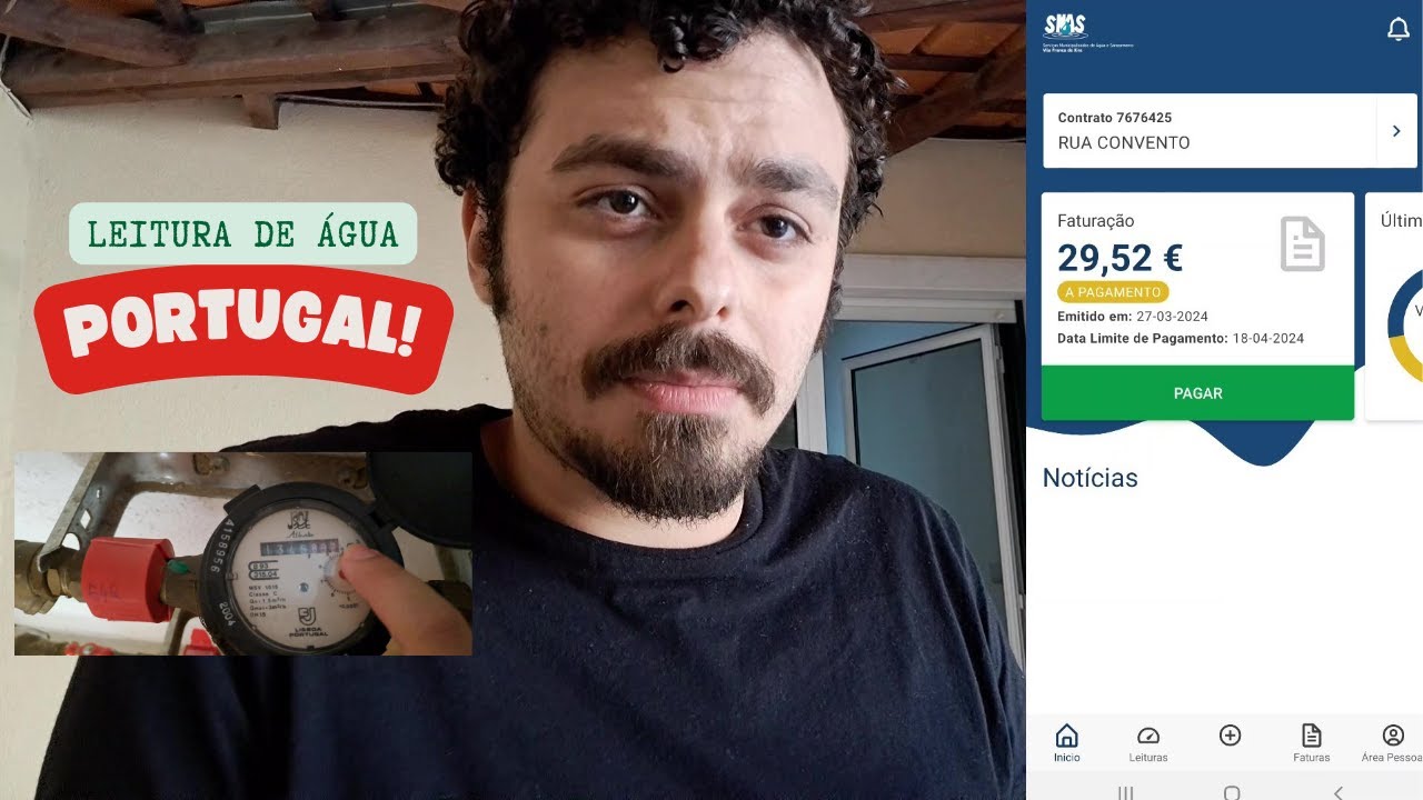 COMO FAZER A LEITURA DA AGUA EM PORTUGAL - YouTube