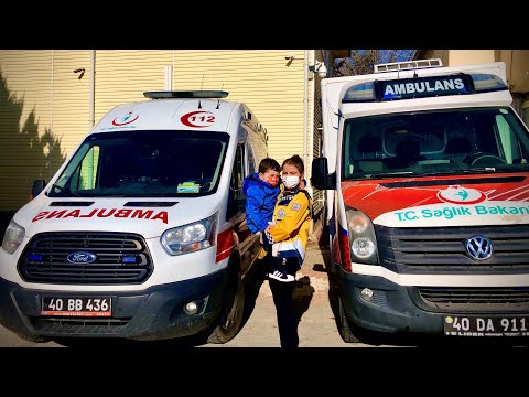 Kaan Gerçek Ambulansa Bindi | Minik 112 Ambulans Merkezine Gitti | Ambulans Sireni Eğitici Video🚑🚒