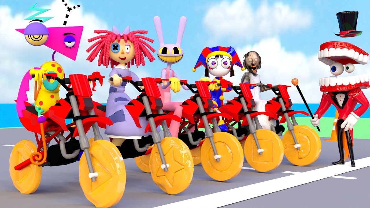 The Amazing Digital Circus vs Squid Game Honeycomb Candy Wheel Climbing ...