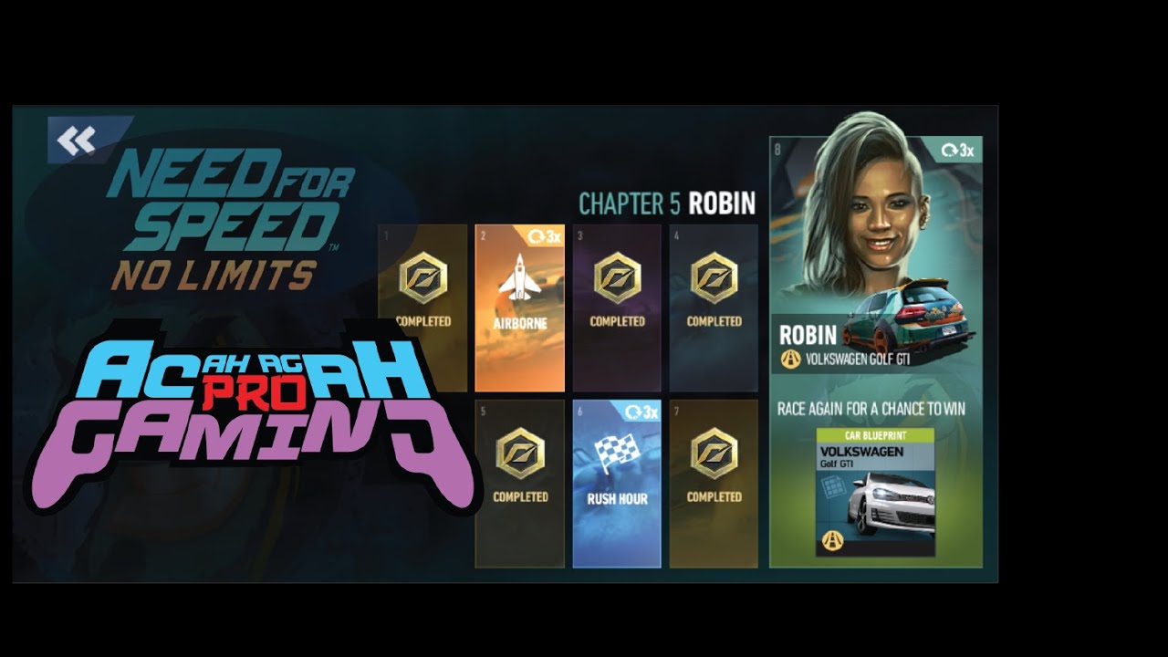 NEED FOR SPEED no limits campaign chapter 5 - ROBIN / VW GOLF GTI ...