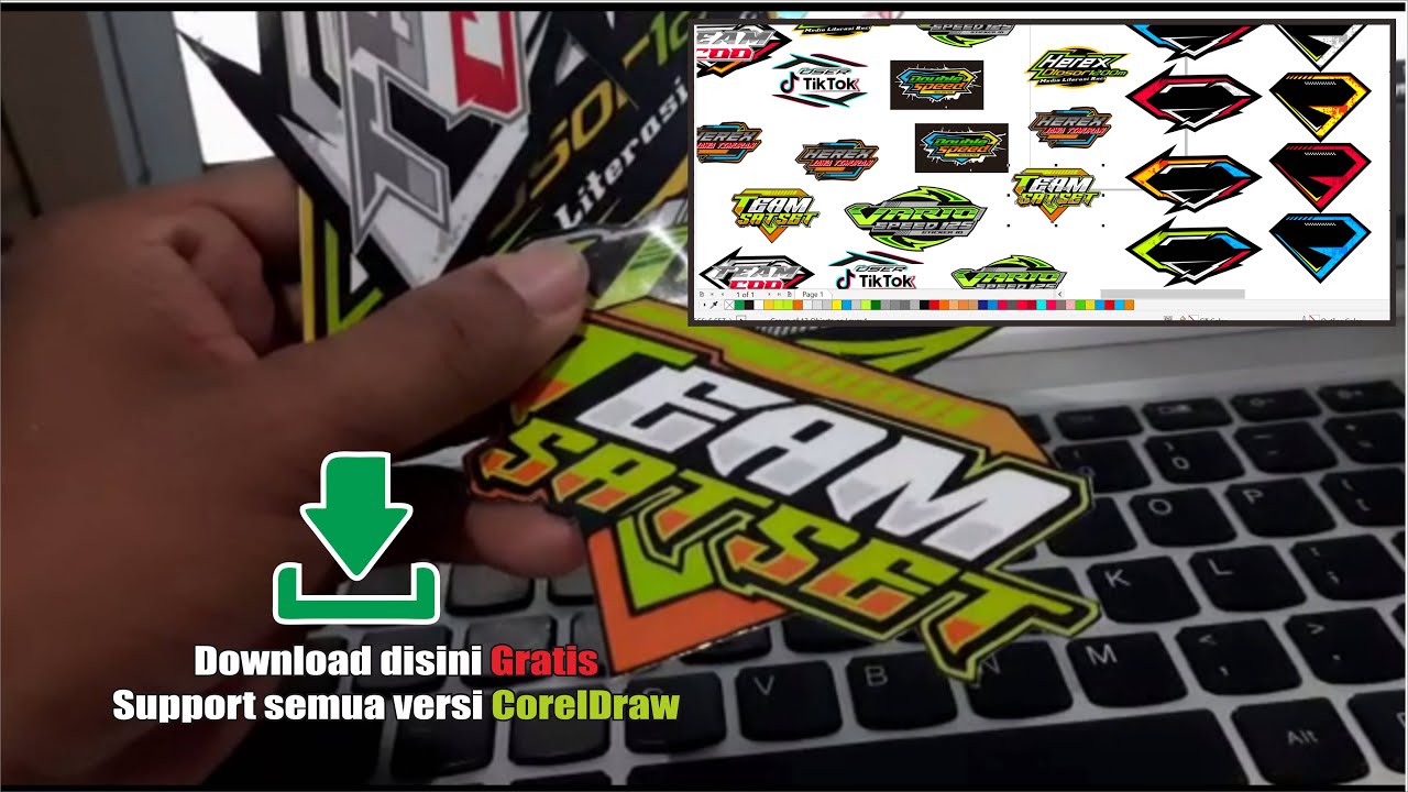 Sticker Logo Racing dan file mentahan logo racing CorelDraw - YouTube