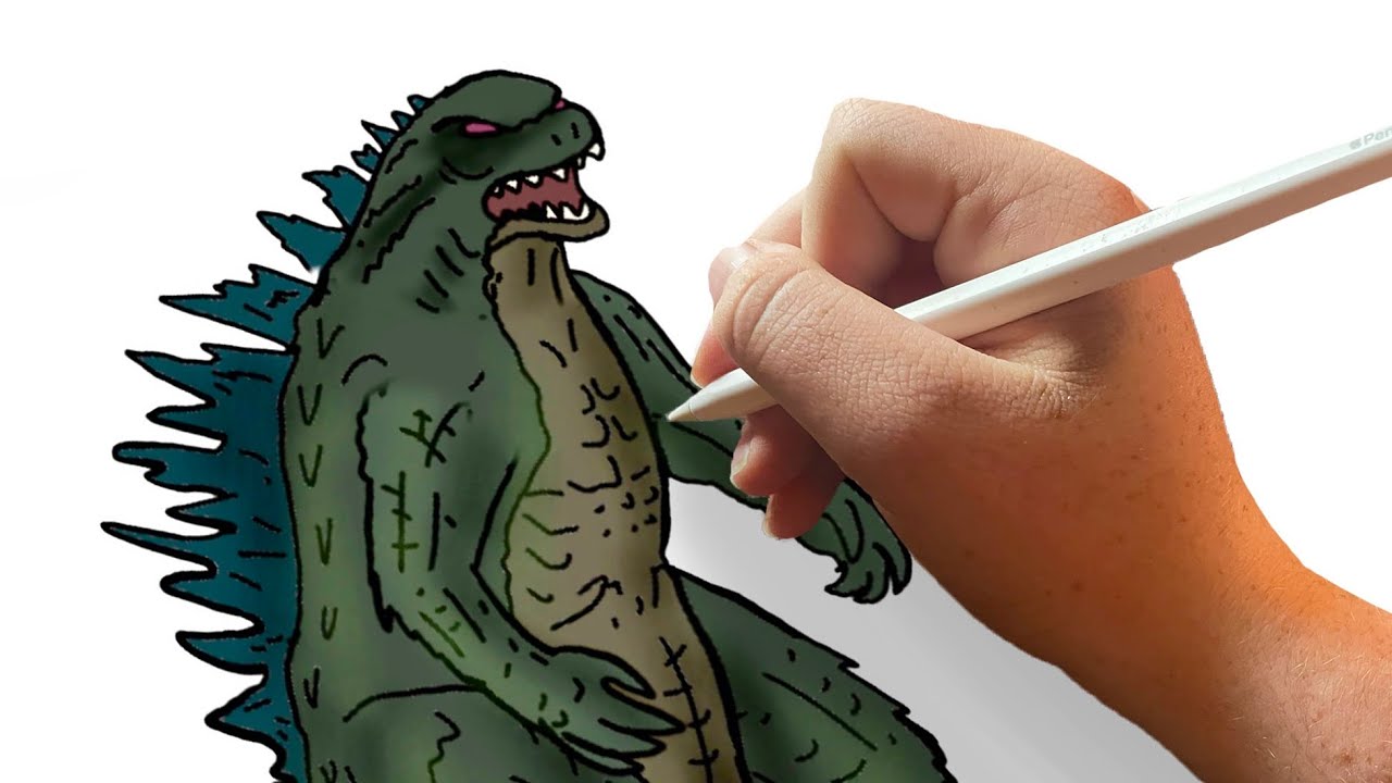 Drawing LEGENDARY GODZILLA: Animation characters - YouTube