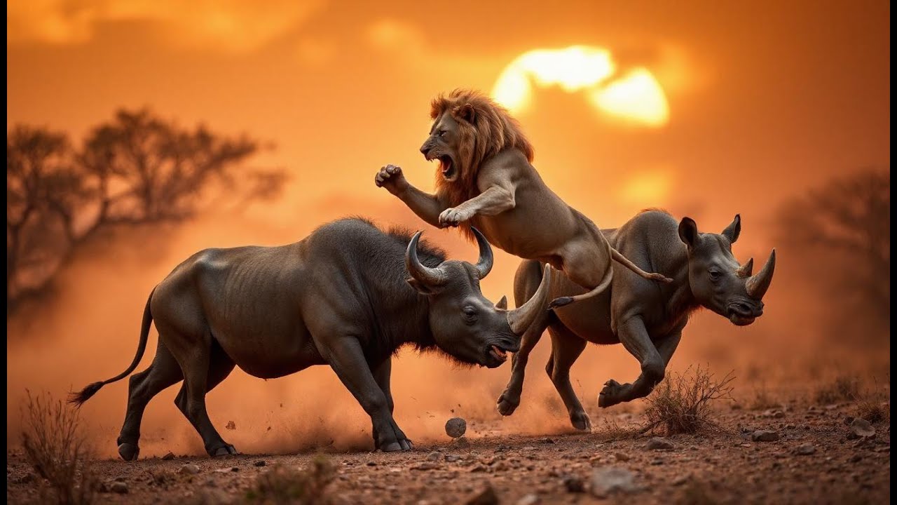 Documentary on animals / wildlife / defeat of the lion against the ...