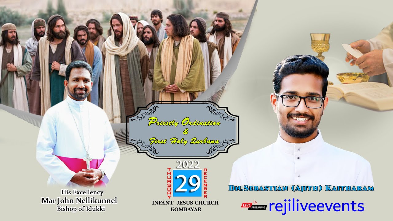 LIVE // Priestly Ordination & First Holy Qurbana // Dn.Sebastian (Ajith ...