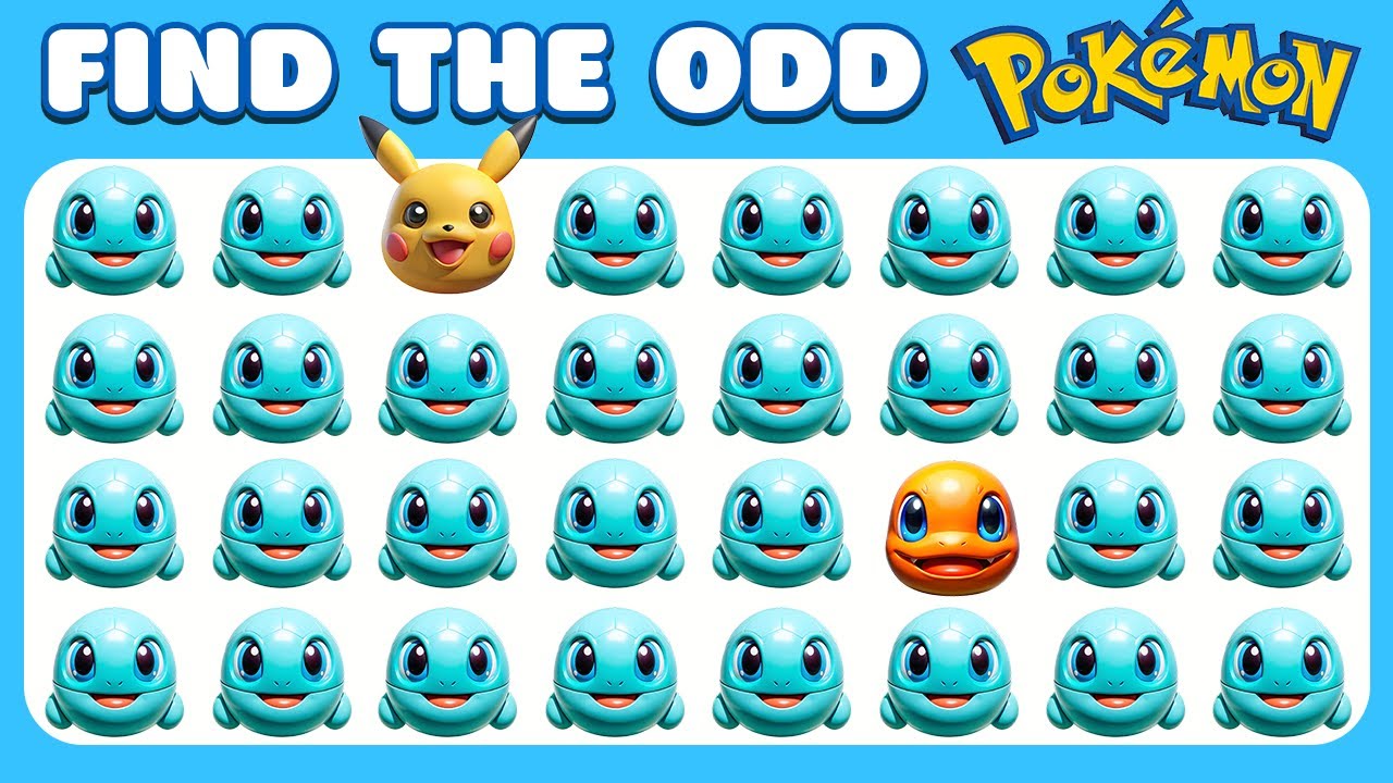 Spot the Odd One Out | Pokémon Edition Emoji 🐉⚡️🐣 | Quiz Bee - YouTube