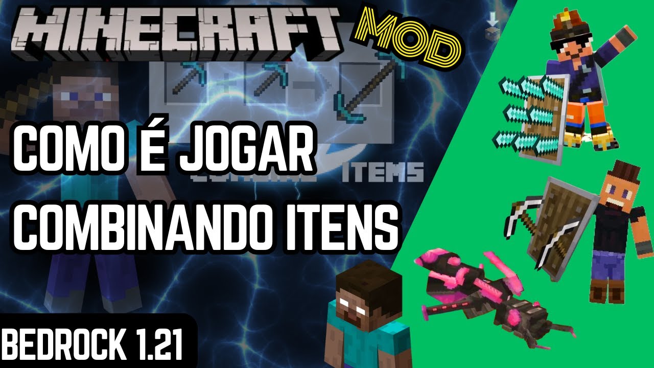 Como é jogar combinando itens - Minecraft Bedrock - Combine Items ...