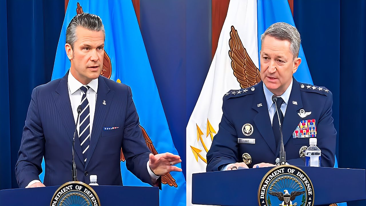 Watch: Hegseth, Caine Laud Success of U.S. Strike on Iran Nuke Sites ...