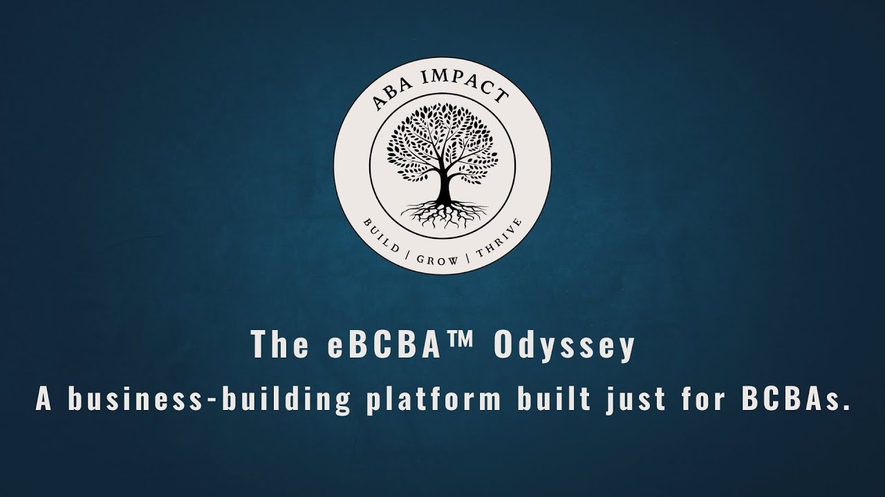 The eBCBA™ Odyssey for BCBA Entrepreneurs - YouTube